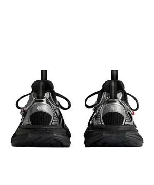 Balenciaga 3xl Mesh Panel Sneakers With Vintage Charm - Black/silver
