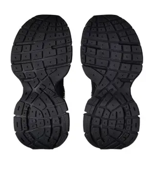 Balenciaga 3xl Mesh Panel Sneakers With Vintage Charm - Black/silver