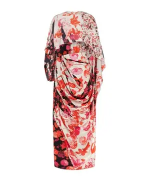 Draped Floral Maxi Dresses