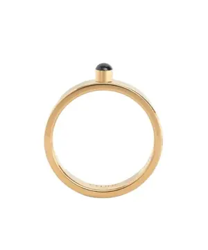 Celine Circle Ring With Stone - Yellow