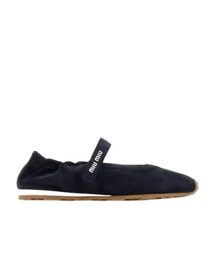 Miu Miu Round-toe Strap Ballet Flats