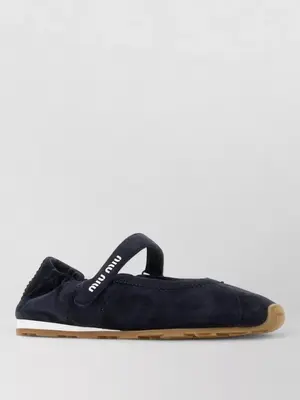 Miu Miu Round-toe Strap Ballet Flats