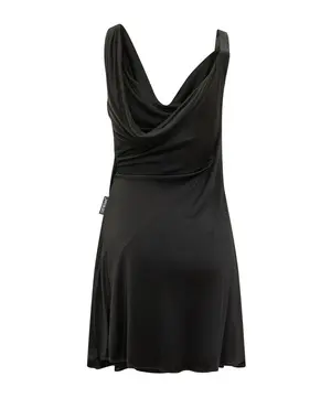 Off-White Draped V-neck Dress