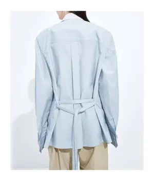 Bottega Veneta Belted Contrast-collar Shirt