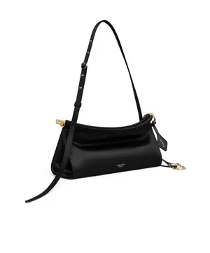 Alaïa Le Click East West Small Bag In Satin - Black