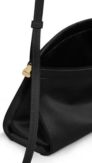 Alaïa Le Click East West Small Bag In Satin - Black