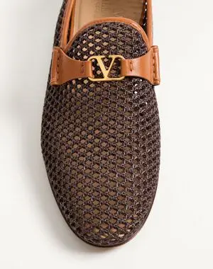 Valentino Garavani Woven Raffia Loafer With Vlogo Signature