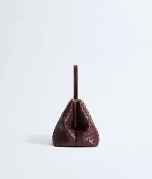 Bottega Veneta The 1998 Nappa Leather Top Handle Bag - Deep Mahogany