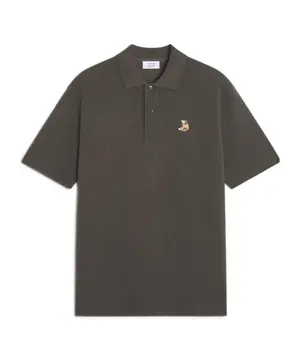 Maison Kitsuné Dreaming Fox Comfort Polo Shirt - Black