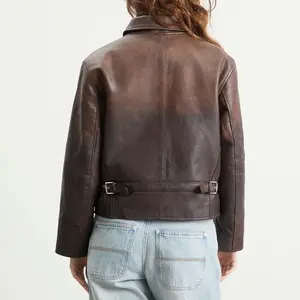 Gimaguas Long-sleeved Leather Jacket