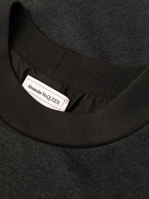 Alexander McQueen Logo Print Mini Dress - Black