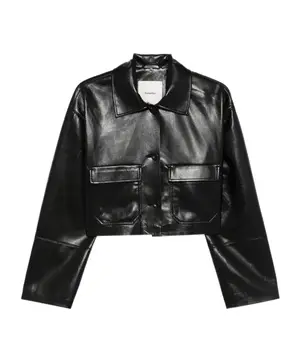 Nanushka Cropped Button-fastening Pocket Jacket