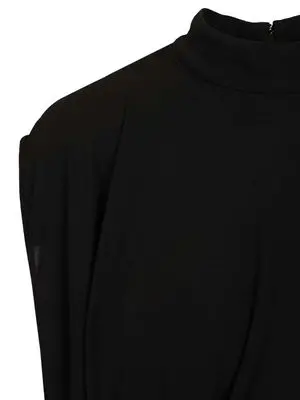 Bottega Veneta Sleeveless Crepe Jersey Dress With Asymmetrical Design - Black