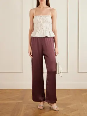Staud Ayla Ruffled Linen Tank