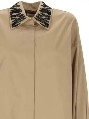 Max Mara Embellished Collar Button-up Shirt