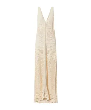 Isabel Marant Étoile Zaro Sleeveless Crocheted Maxi Dress With V-neck And Front Slit