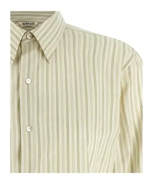 Auralee Striped Long Sleeve Shirt