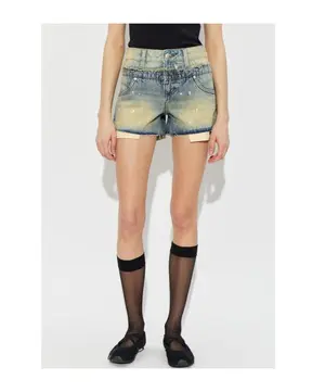 MISBHV Distressed Layered Shorts