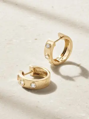 Goldtone Huggie Hoop Earrings