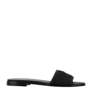 Prada Logo Detailed Slip-on Sandals