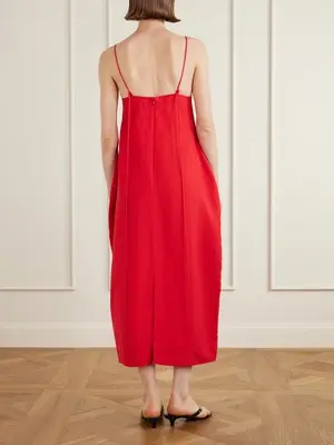RÓHE Dahippa Cotton Dress With Corset Detail - Red