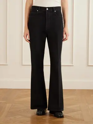 Bottega Veneta Logo Patch Flared Leg Jeans