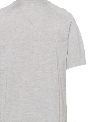 Maison Kitsuné Fox Head Short Sleeve Jumper - Gray