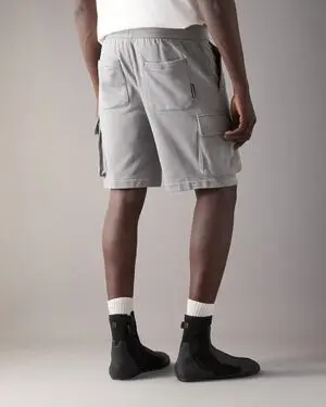 Moose Knuckles Drawstring Cargo Shorts With Ribbed Waistband And Cuffs - Gray