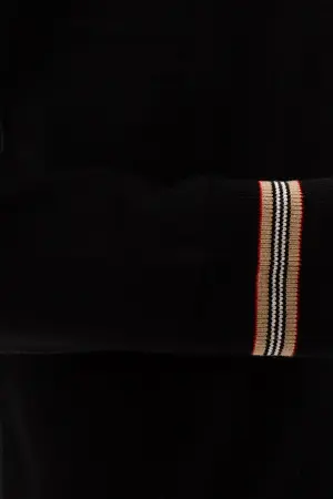 Burberry Icon Stripe Trim Knit Sweater