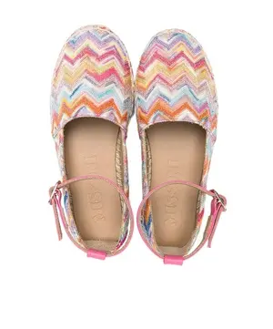 Missoni Zigzag Ankle Strap Ballerinas