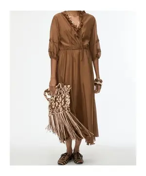 IBLUES Long Silk-blend Muslin Dress