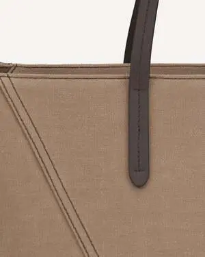 Brunello Cucinelli Stitched Tote Bag - Brown