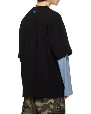 Martine Rose Oversized Logo Printed T-shirt - Black