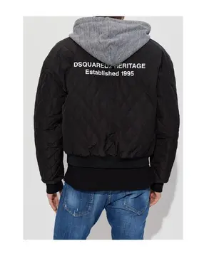 Dsquared2 Heritage Quilted Bomber Jacket - Black