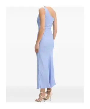 TWINSET Draped Midi Dress With Embellished Straps