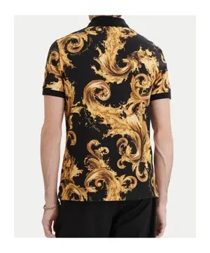 Versace Baroque-print Polo Shirt