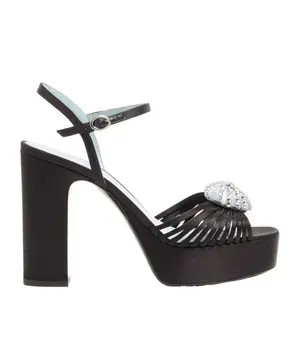 Valentino Garavani Coeur Royal Platform Sandals In Satin 115mm