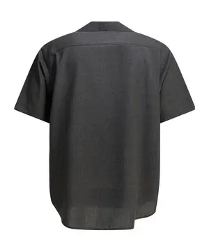 Auralee Cashmere Collared Short-sleeved Shirt