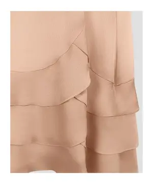 Simone Rocha Ruffled Tiered Midi Skirt - Nude