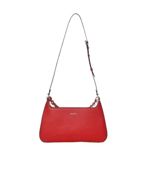 COCCINELLE Logo Printed Beat Shoulder Bag - Red