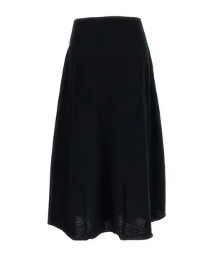 Extreme Cashmere Flared Skirt - Black