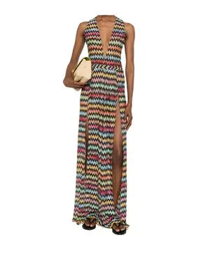Missoni Zigzag-knit Cut-out Jumpsuit - Multicolor