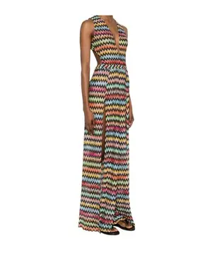 Missoni Zigzag-knit Cut-out Jumpsuit - Multicolor
