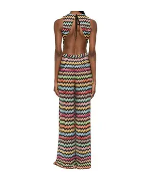 Missoni Zigzag-knit Cut-out Jumpsuit - Multicolor