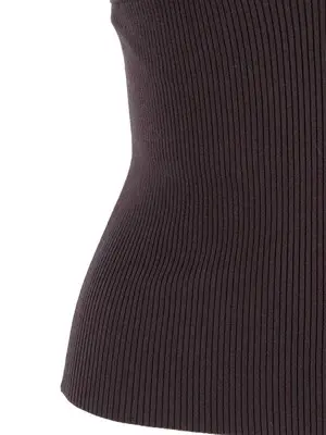P.a.r.o.s.h Ribbed V-neck Camisole - Black