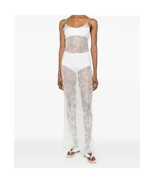 Oseree Lace Ring-detail Maxi Dress