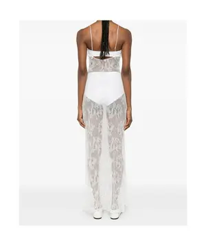 Oseree Lace Ring-detail Maxi Dress