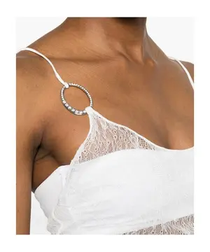 Oseree Lace Ring-detail Maxi Dress
