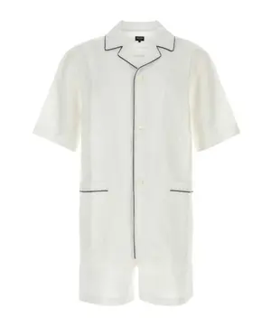 Zegna Contrast-piping Short Pyjamas - White
