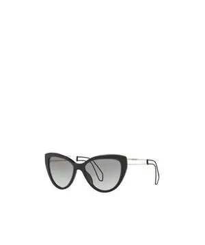 Miu Miu Cat Eye Logo Sunglasses - Gray